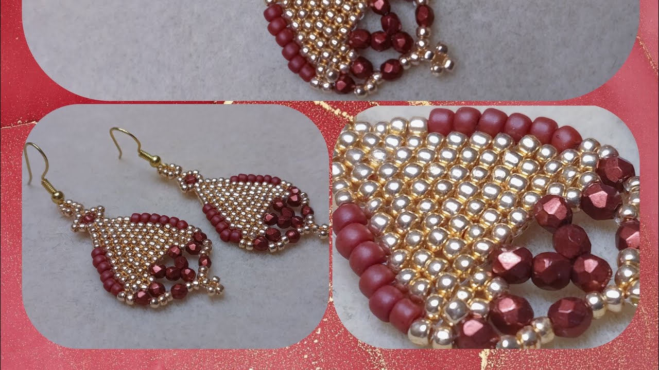 Tutorial orecchini Nicole. Brick stich - YouTube