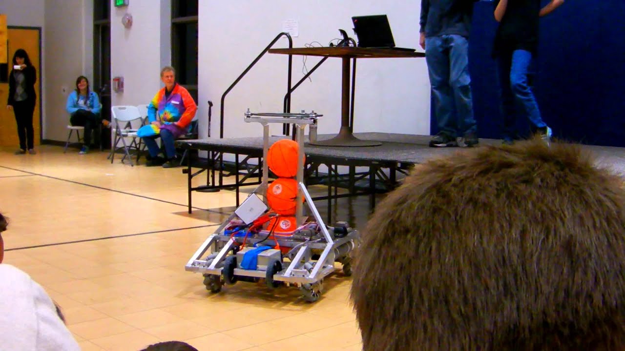 Crush robot drives into introduction - YouTube