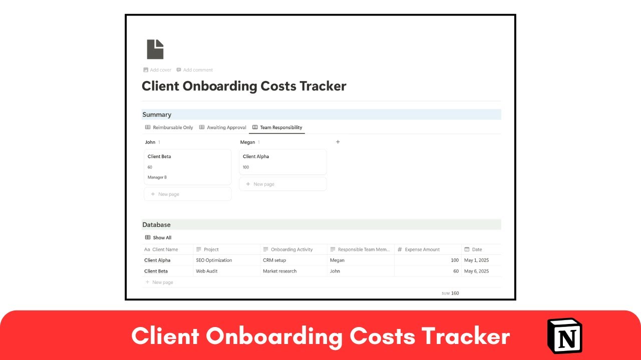 Client Onboarding Costs Tracker | How to keep track of client ...
