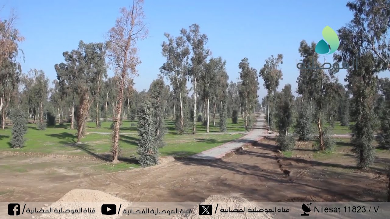 استمرار العمل بمشروع انشاء منتزه بالغابة الجنوبية بالموصل ونسبة الانجاز
