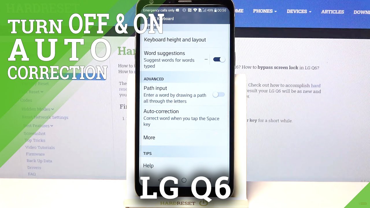 LG Q6 – Find & Customize Text Correction Settings - YouTube