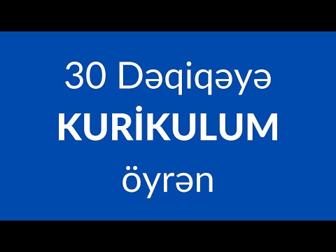 Kurikulum. MİQ-də 20 Kurikulumdan 20 Düz Yazmaq Üçün Qızıl Qaydalar.Türkan Bədəlova