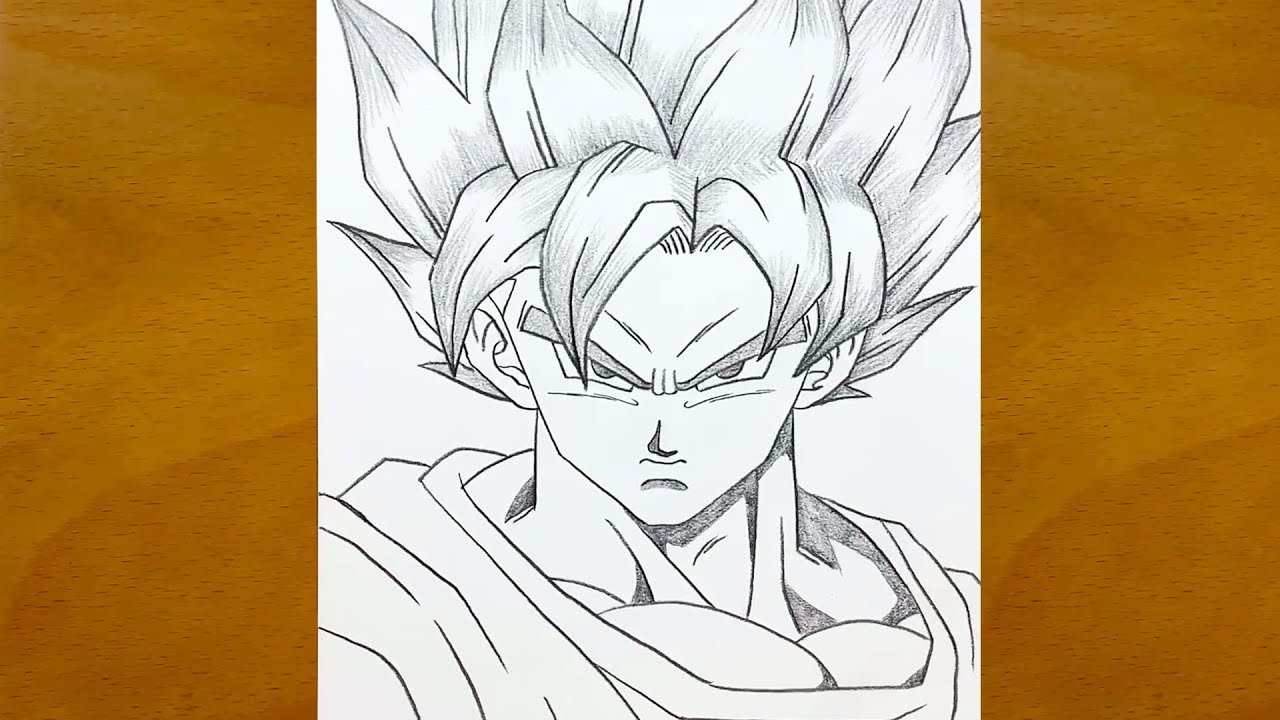 How to Sketch Goku | Easy Super Saiyan Drawing Process - YouTube