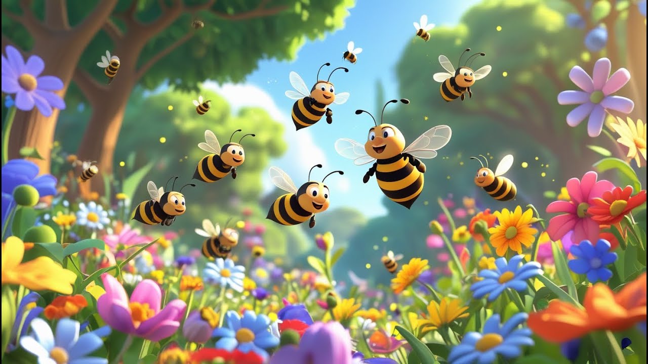The Busy Bees Song🎵 | Nursery Kids Song | BumbleBop - YouTube