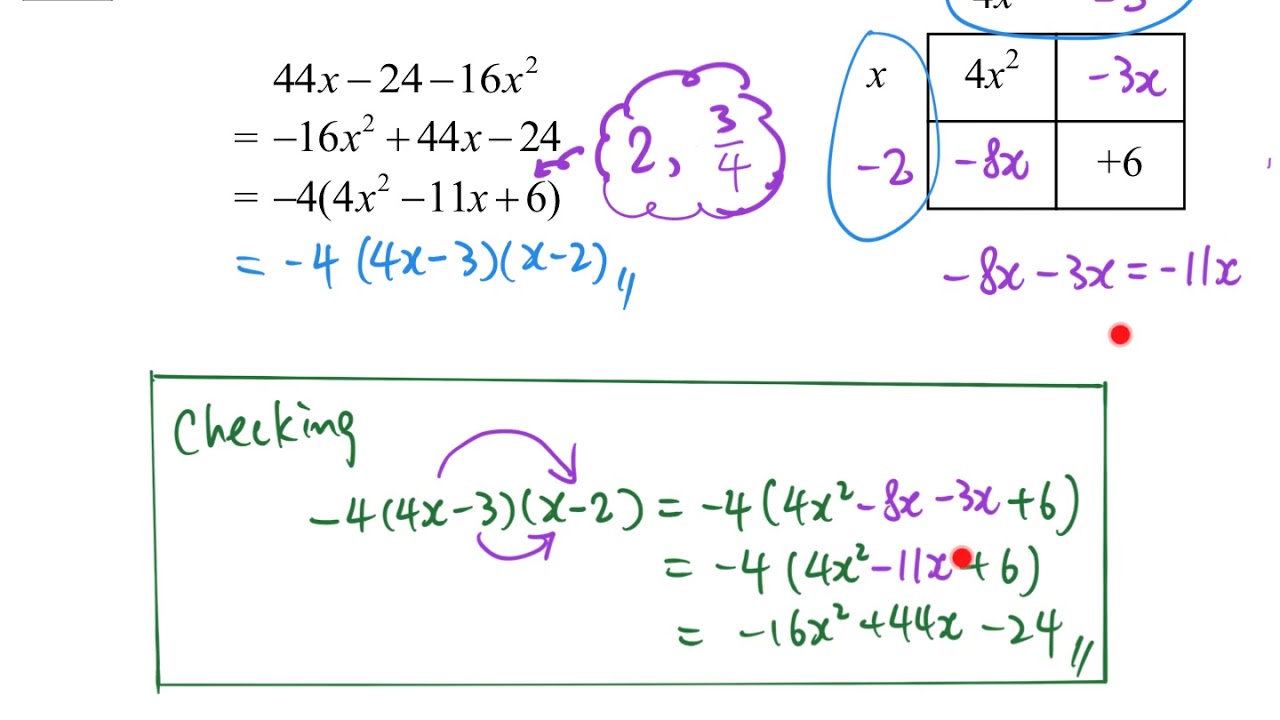 S3 Ex 1A Factorization By Cross Method 06 - YouTube