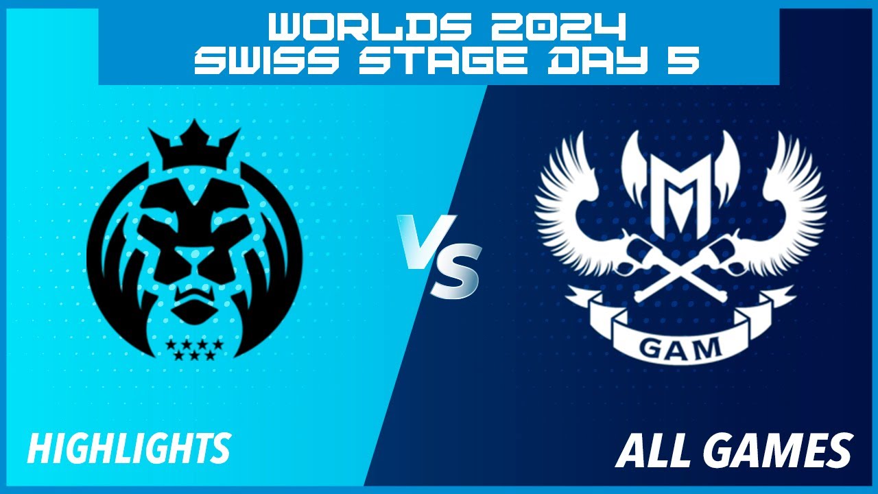 MDK vs GAM ALL GAMES Highlights - Worlds 2024 Swiss Stage Day 5 - MAD ...