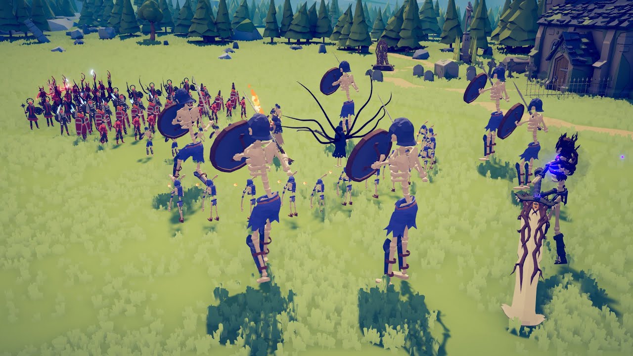 33x SKELETON TEAM vs 51x EVERY FACTION - TOTALLY ACCURATE BATTLE ...