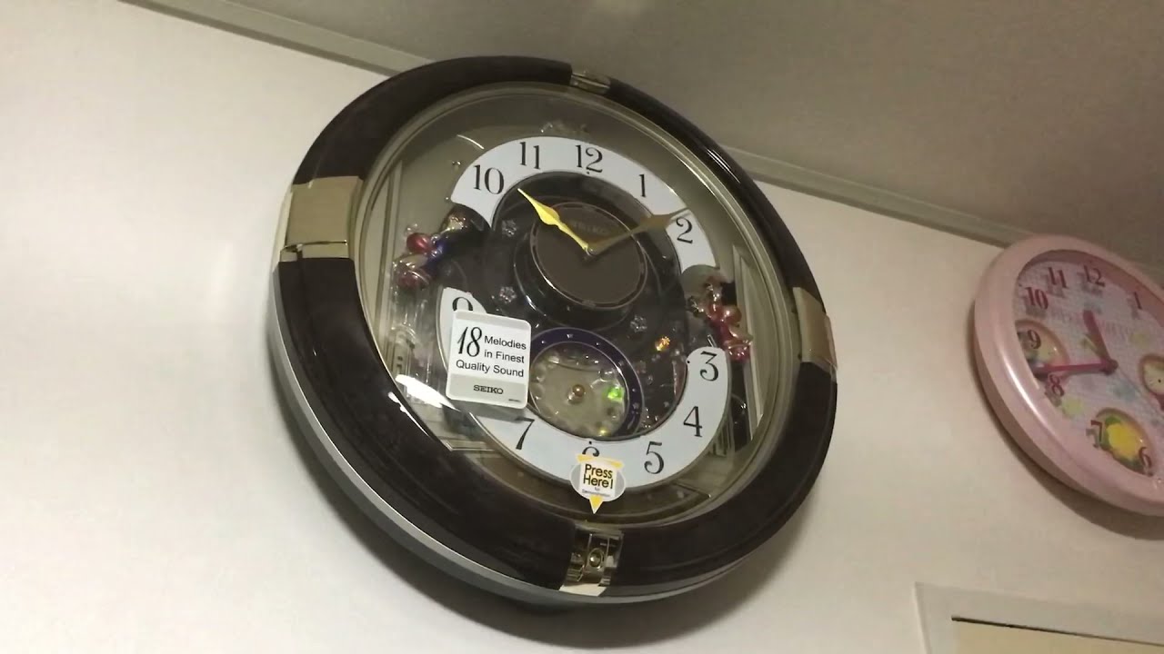 SEIKO からくり時計 Melodies In Motion QXM532BRH - YouTube