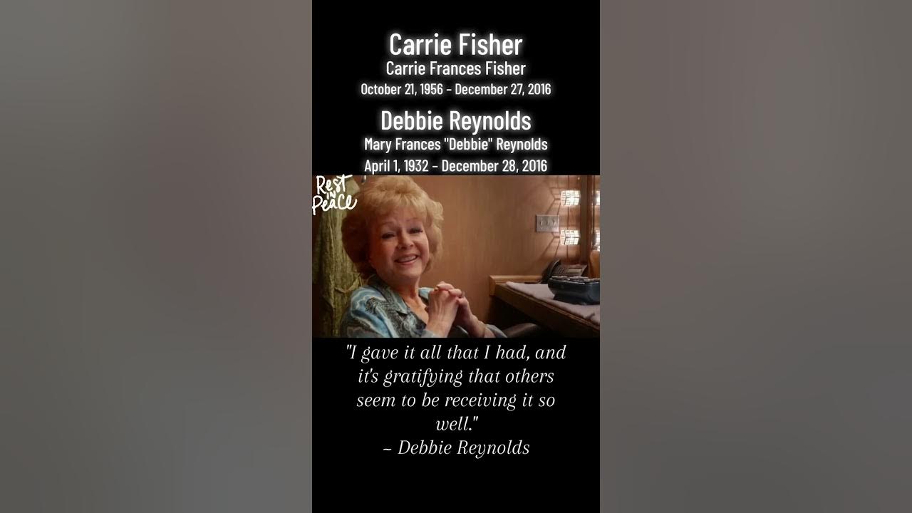 On This Day: Remembering Carrie Fisher & Debbie Reynolds - YouTube