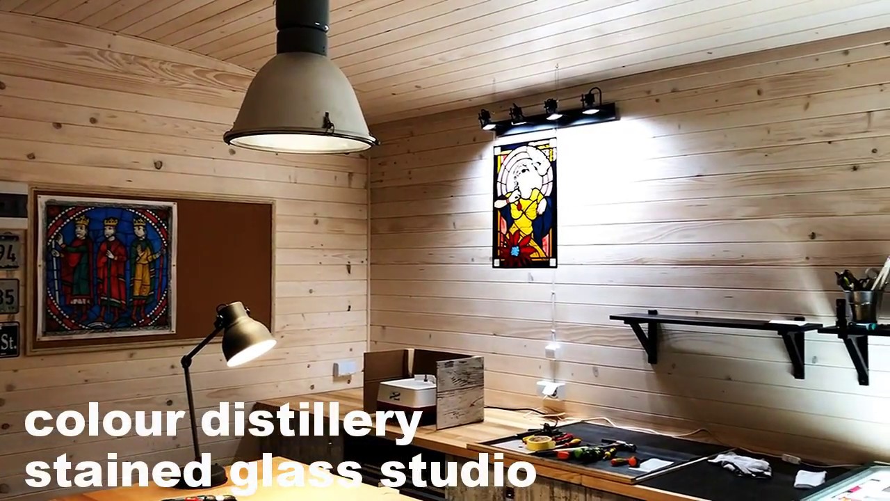 My new stained-glass studio - YouTube
