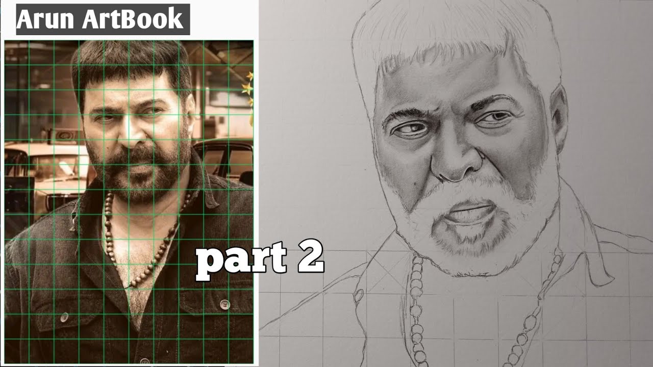 TURBO Movie Mammotty Drawing Easy / Turbo Mammotty drawing step by step ...