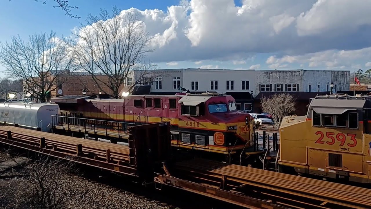 Enormous DBL Pass NS 153/154 led by NS #4466 & Union Pacific #6758 w/ Kansas City Southern #4515 ...
