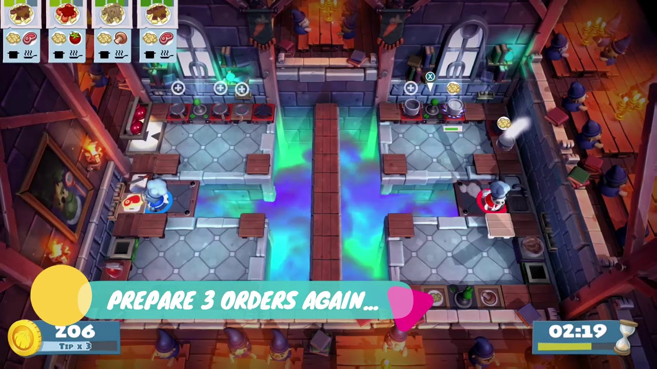 Overcooked 2 Level 5-5, 2 Players, 3 Stars - YouTube