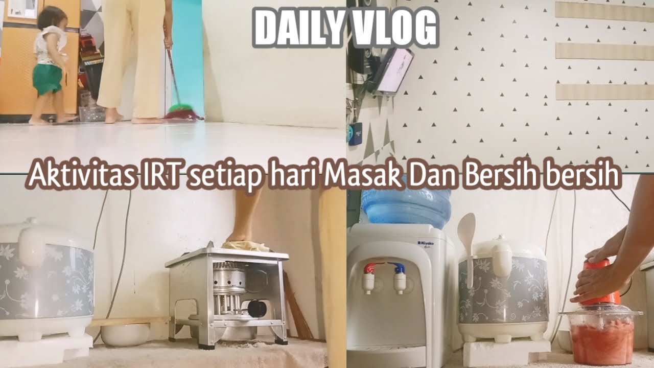Daily vlog!!! Kegiatan Sehari Hari IRT Masak Dan Bersih Bersih - YouTube