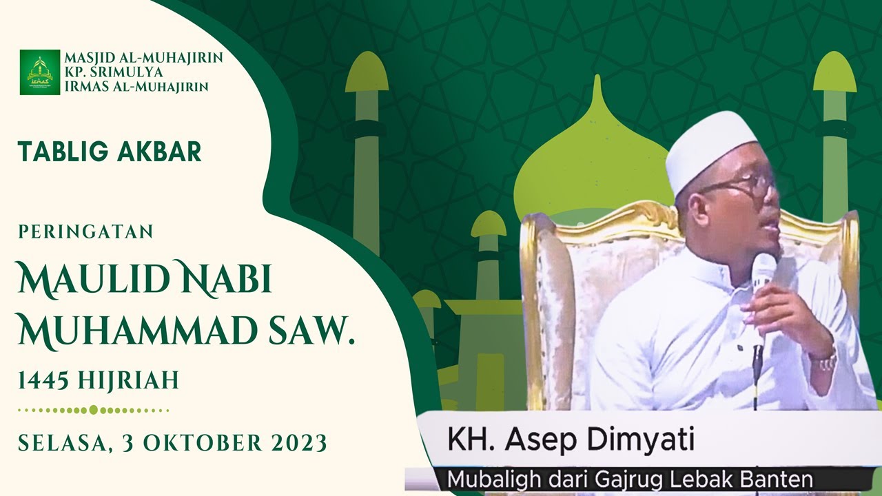 KH. ASEP DIMYATI (GAJRUG) CERAMAH SUNDA LUCU Peringatan Maulid Nabi ...
