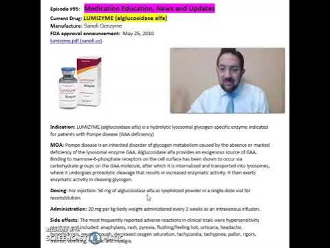 LUMIZYME (alglucosidase alfa)- Pompe disease (GAA deficiency) - YouTube