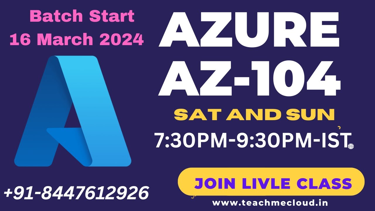 Join Live Azure Administrator AZ-104 Class in Weekend ! Fee 12K Only ! - YouTube