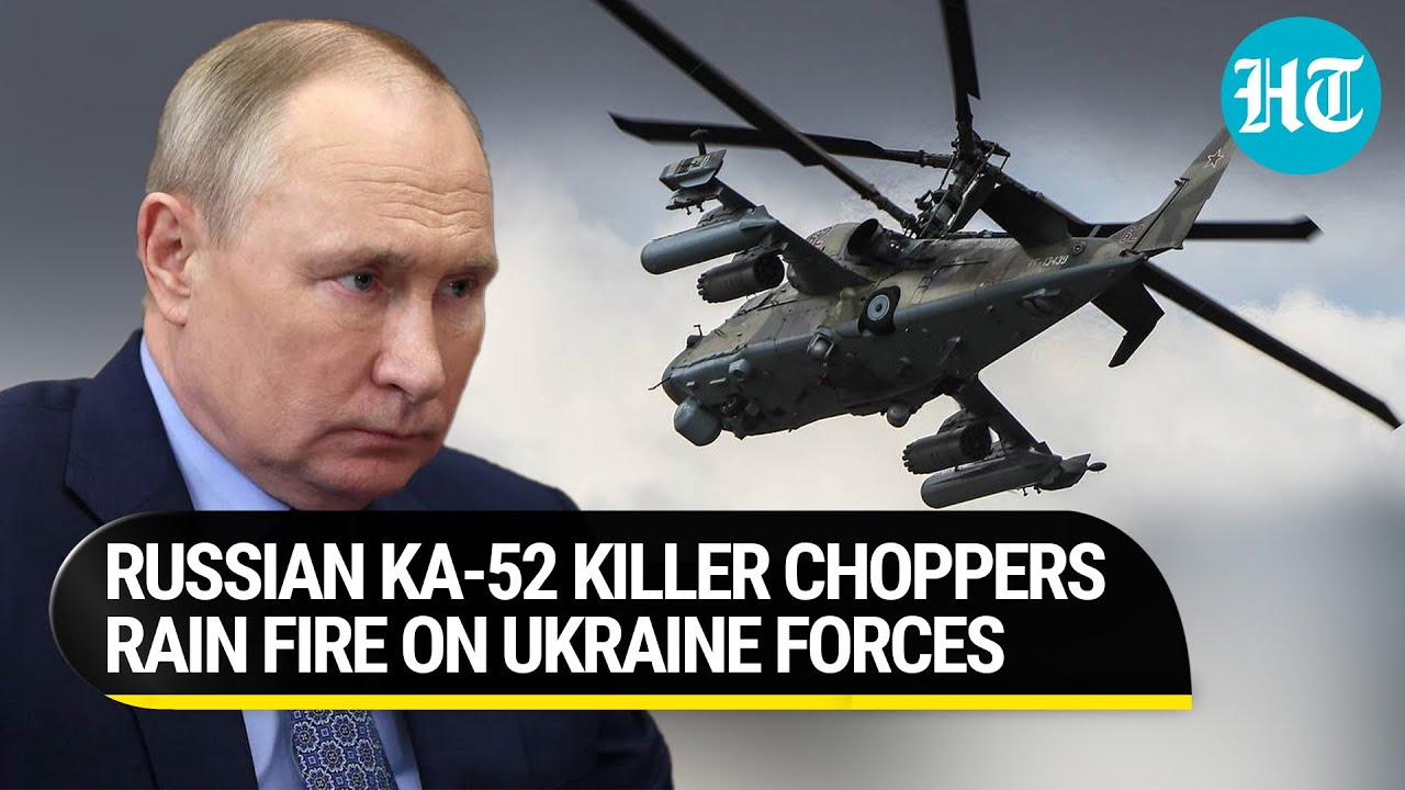 Putin's feared killer Ka-52 helicopters wipe out Ukraine Army positions with missiles - YouTube
