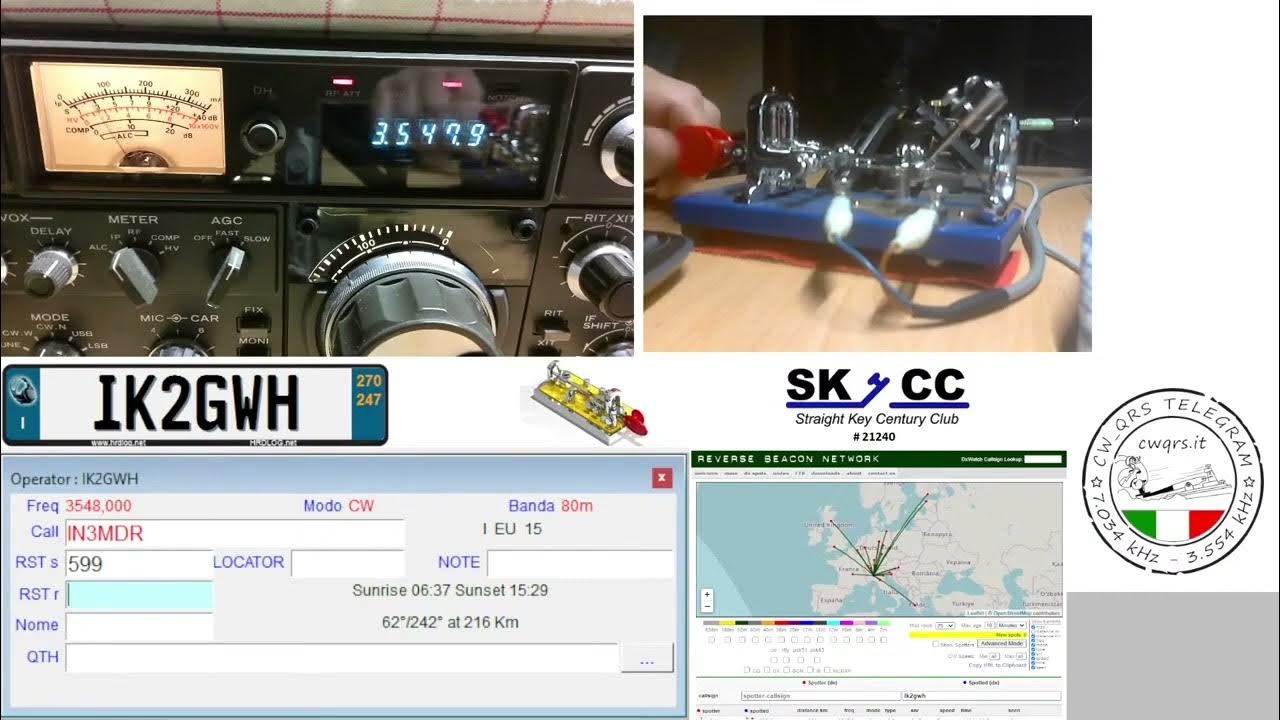 2023-12-02 - 80M CW - QSO WITH IN3MDR - YouTube