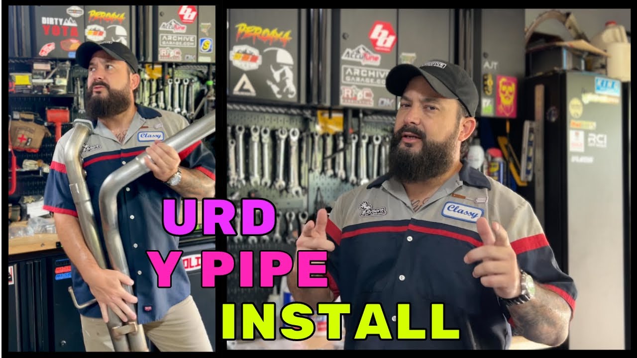 URD Y Pipe Install on a Toyota Tacoma 3rd Gen - YouTube