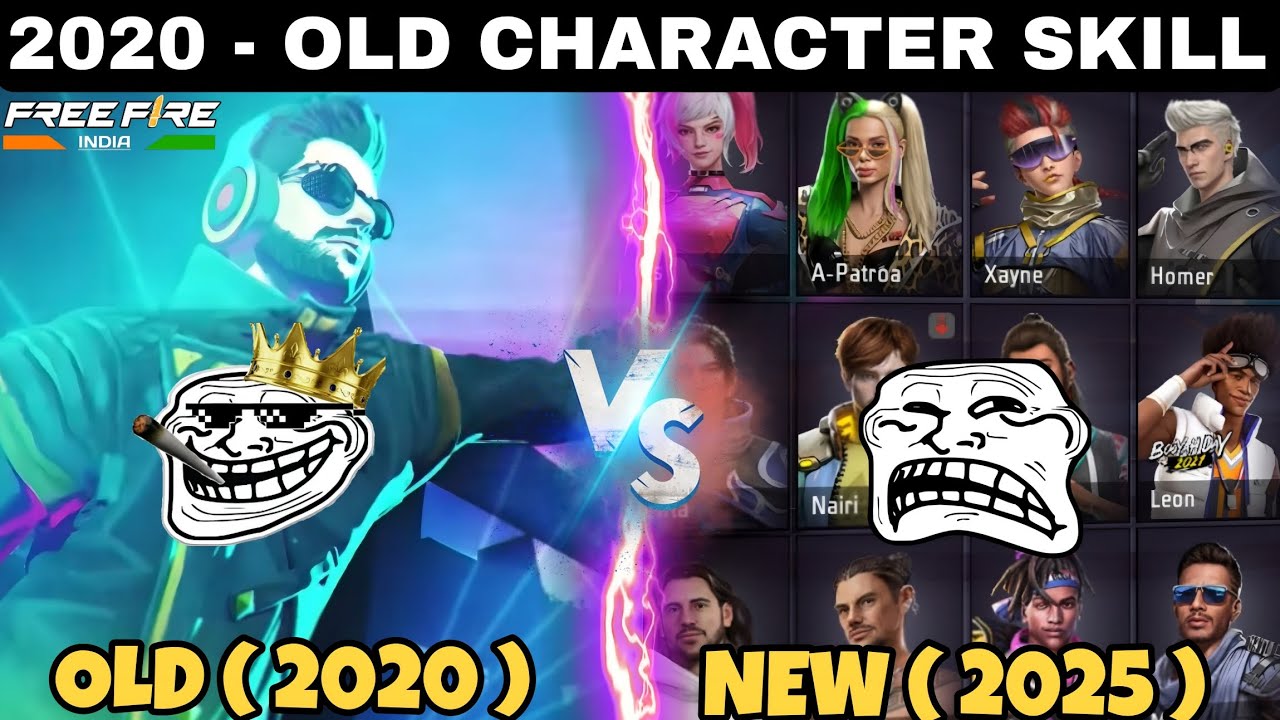 OLD CHARACTER SKILLS - ft. old free fire | OLD FREE FIRE - OLD ...
