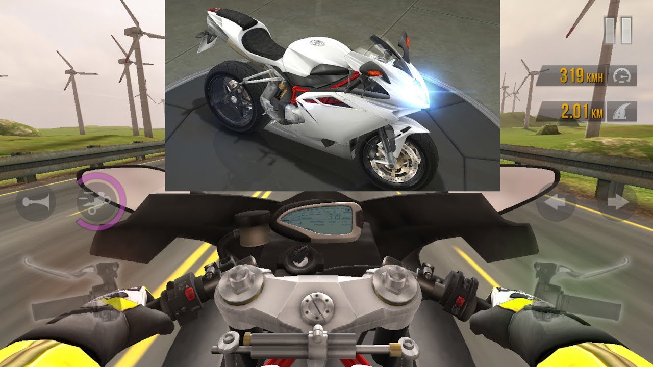 Traffic Rider: AGS 4F Bike Test and Speed Test - YouTube