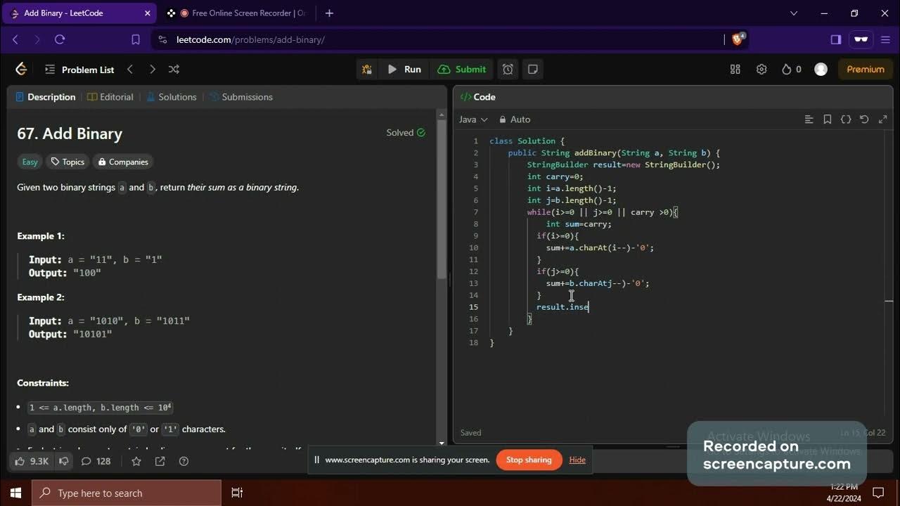Java Solution: Add Binary Leetcode Problem 🧮 | Easy Explanation 📝 ...