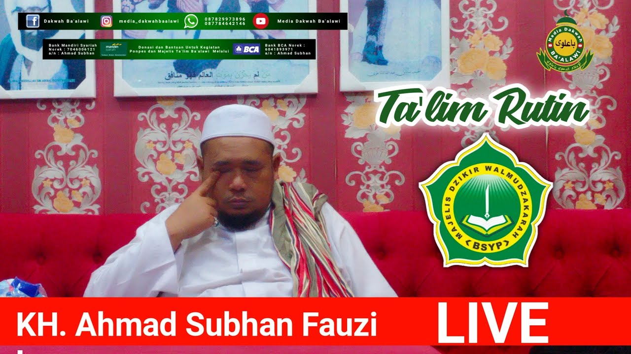 🔴Live Ta'lim BSYP (KH. Ahmad Subhan Fauzi Lc) - YouTube