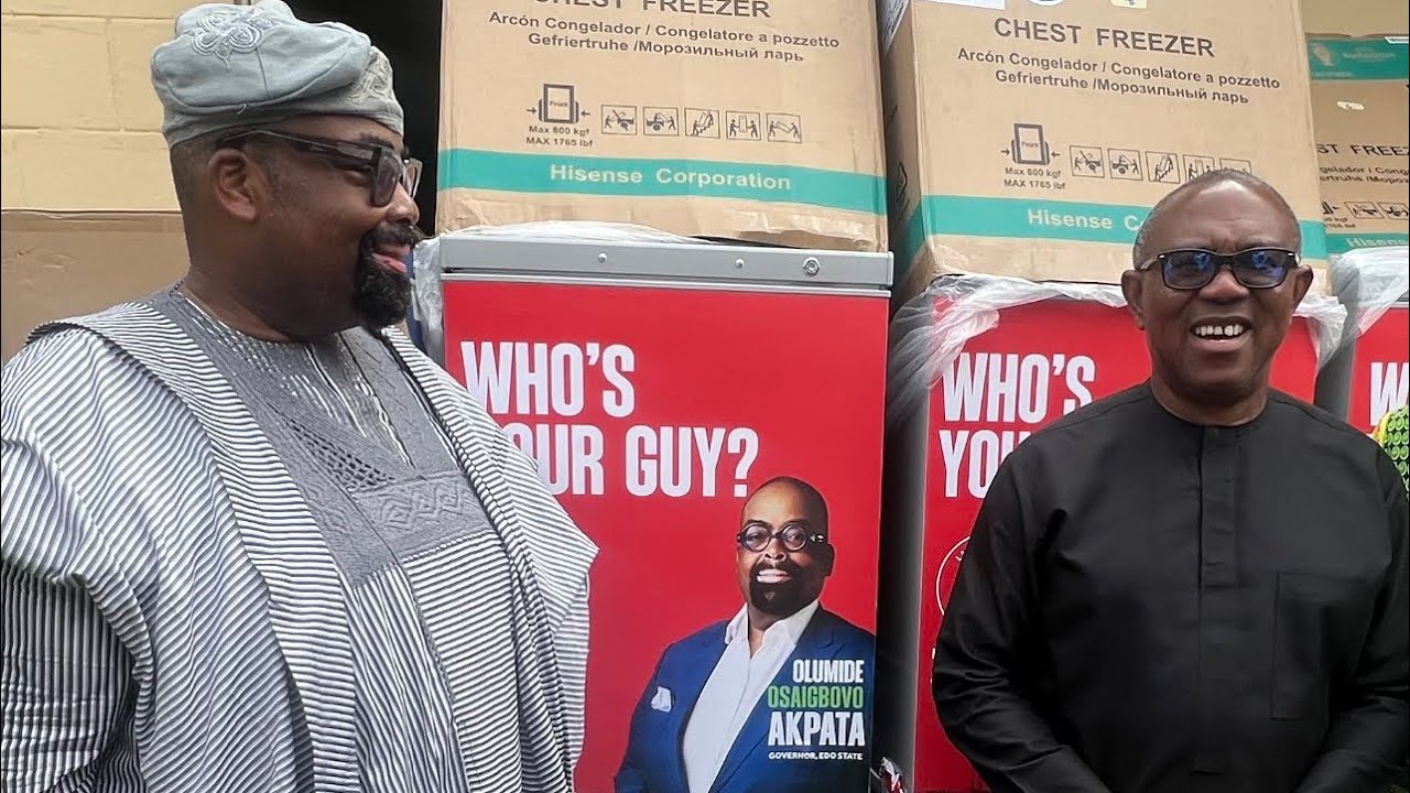 Peter Obi Walks The Street Of Edo With Olumide Akpata - YouTube