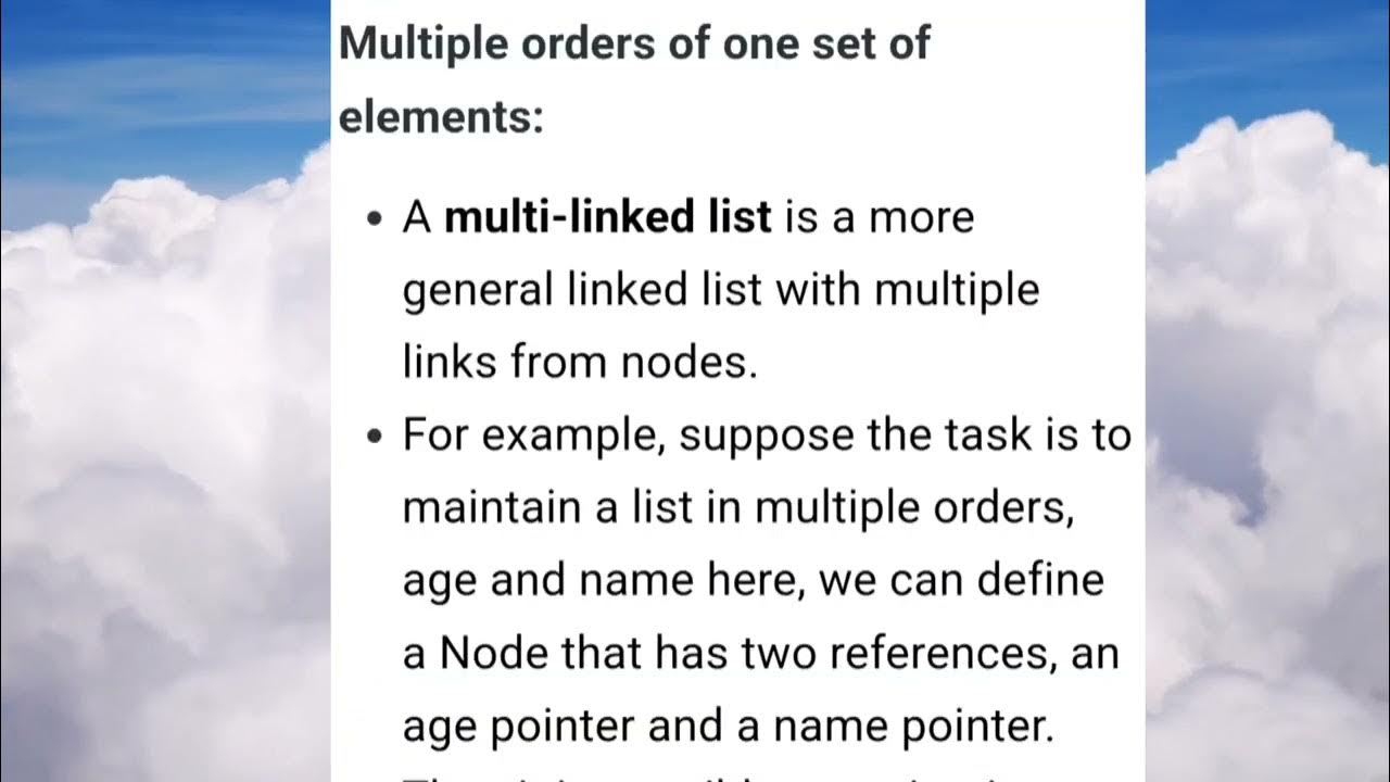 Multi Linked List using C program(Data structure) - YouTube
