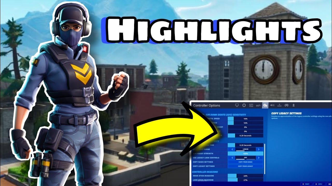 Fortnite Highlights + Best AIMBOT Controller Settings 120FPS - YouTube
