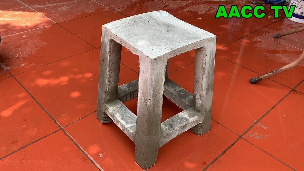 Creative DIY Ideas Make Cement Chairs From Plastic Chairs - YouTube