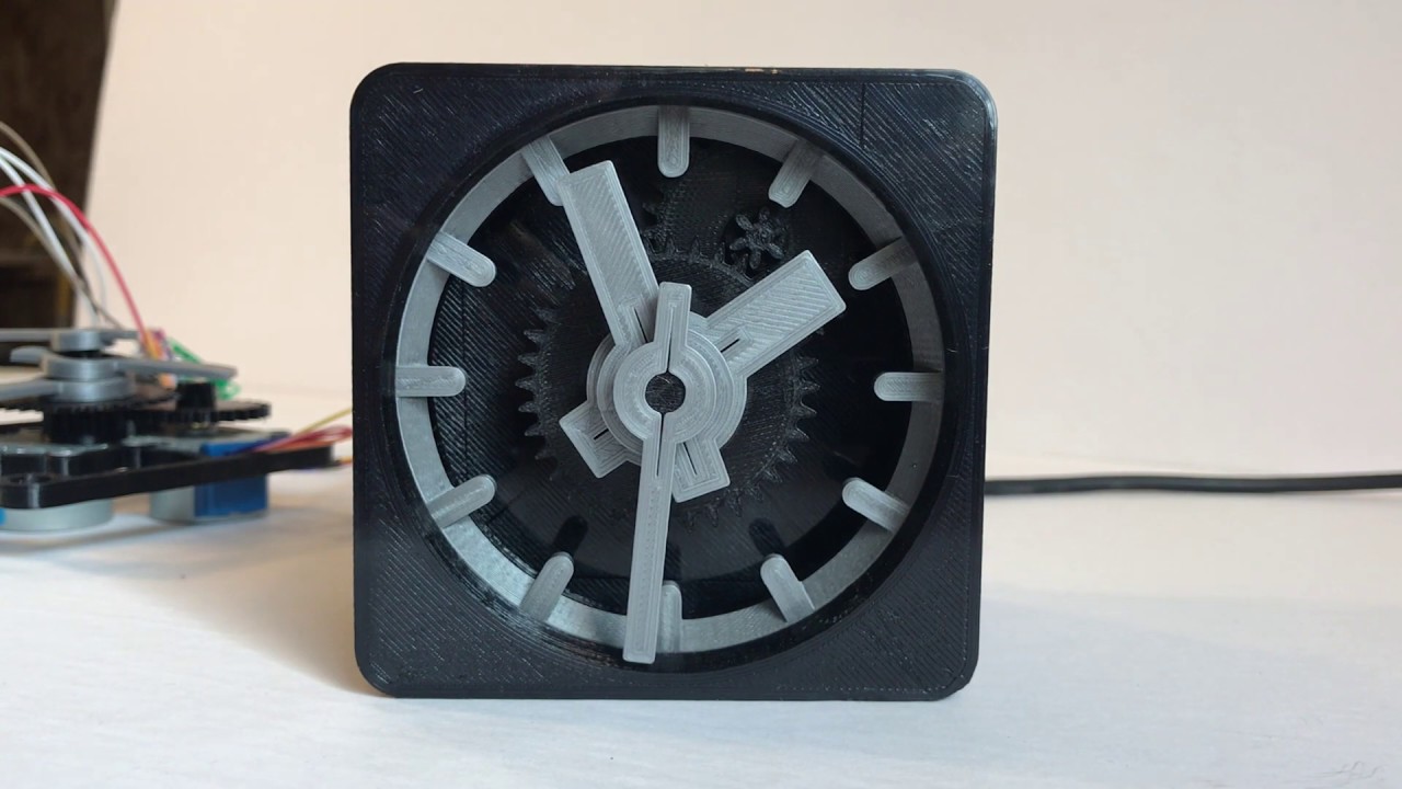 A simple 3D printed clock with seconds - YouTube