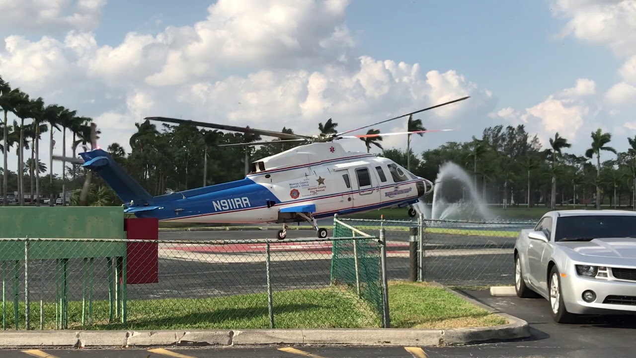 Take off Monroe county Trauma Helicopter - YouTube