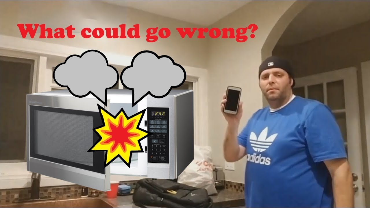 Drunk Guy Microwaves His iPhone (DUMB) - YouTube