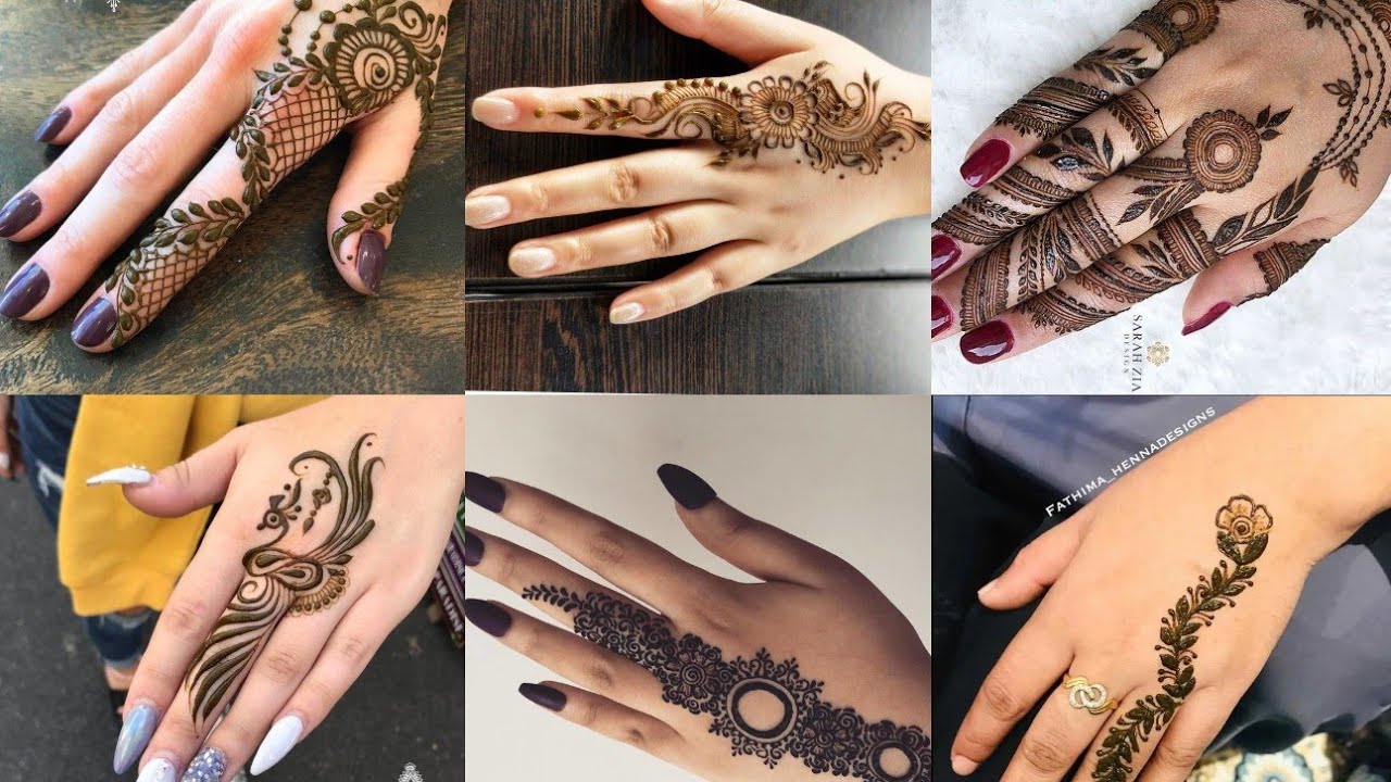 One finger &back hand mehndi design🌿🌿|| unique heena ideas #ytvideo # ...