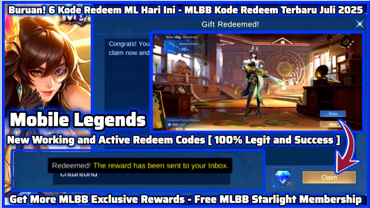 Mobile Legends New Redemption Codes July 18, 2025 - MLBB Redeem Codes ...