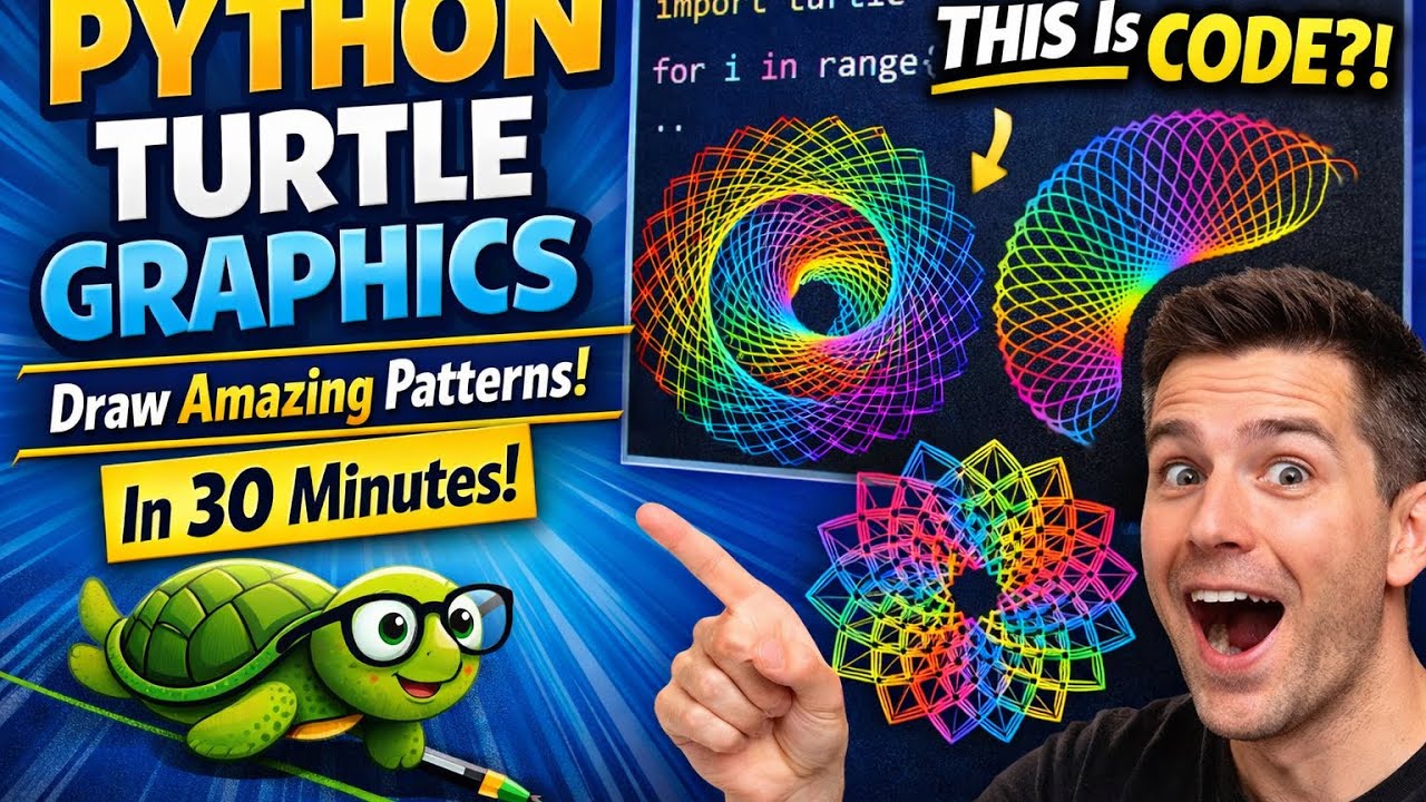 Python Tutorial for Beginners | Turtle Graphics Draw Incredible ...