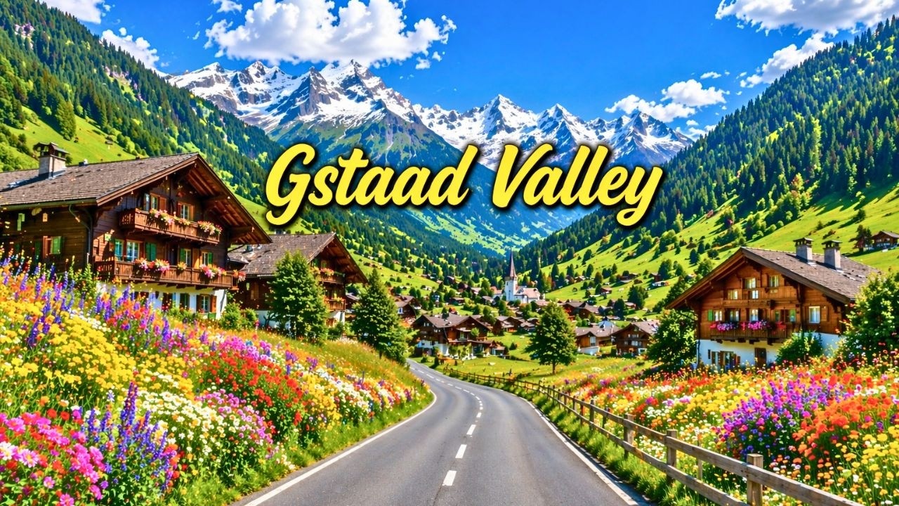 Scenic Swiss Drive in Gstaad Valley in 4K I Glacier 3000 to Gstaad ...