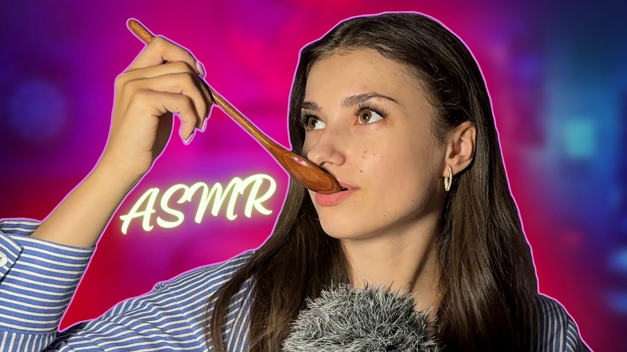ASMR🎙️😴EATING YOUR FACE with WOODEN SPOON🥄👅 - YouTube