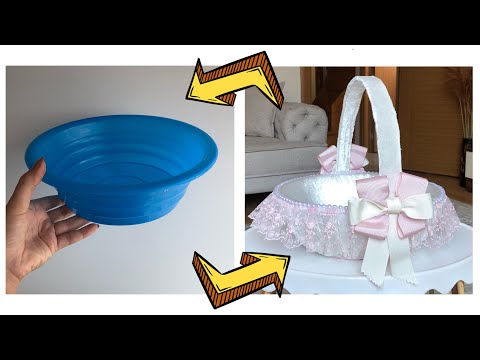KULLANILMAYAN PLASTİK LEĞEN İLE SEPET YAPIMI / Kendin Yap / Diy