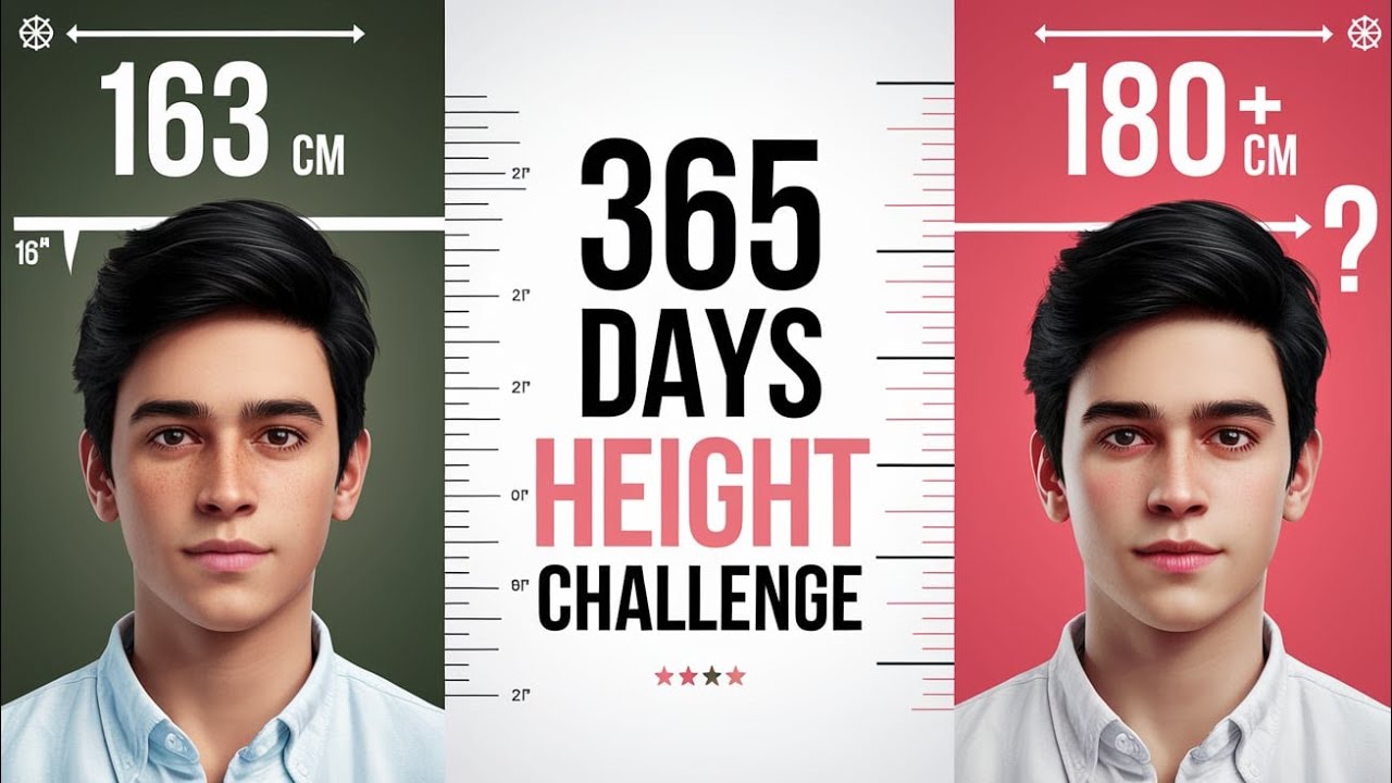 Height increase 365 days challenge💪 ||height growth exercise||hight ...