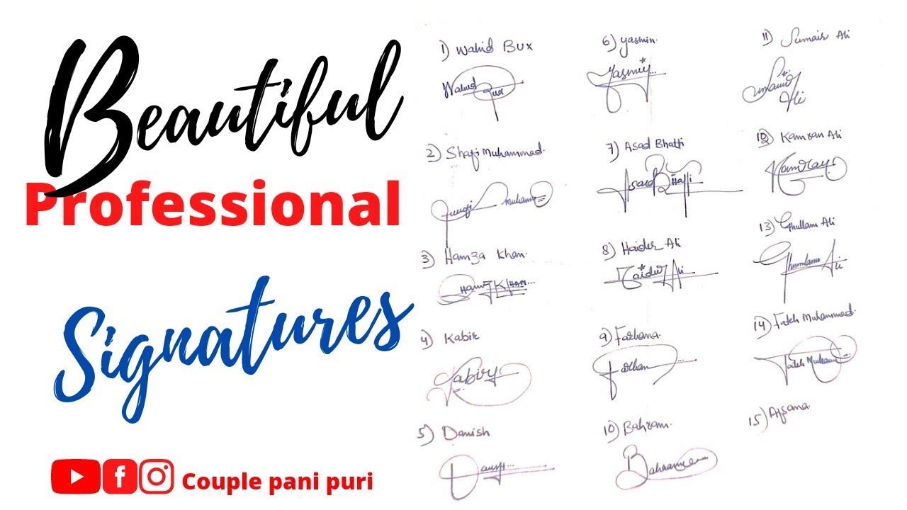 Beautiful professional Signatures Multi Names | Make and Learn # ...