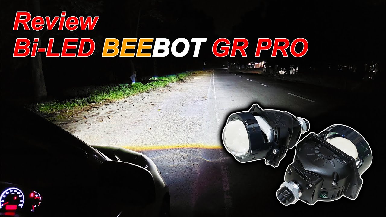 Review Test Drive Projector Bi-LED Beebot GR Pro - YouTube