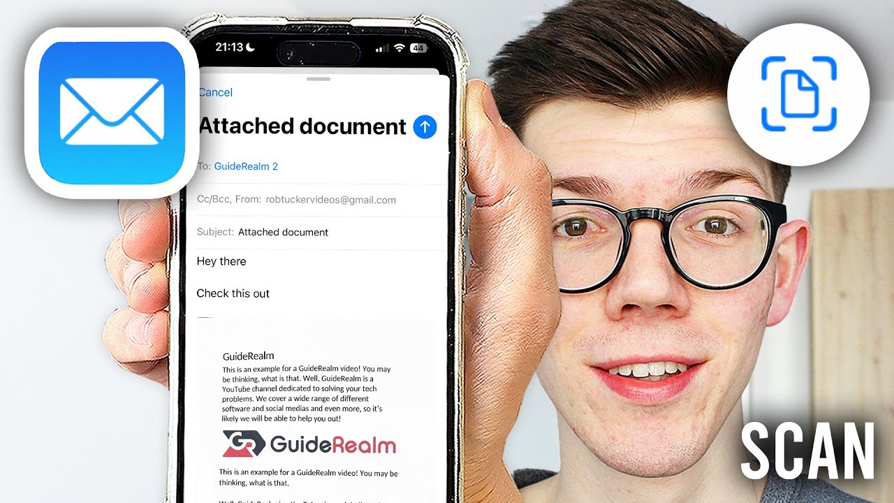 How To Scan Documents On iPhone and Send To Email - Step By Step - YouTube