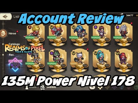 Account Review 135M Power Nivel 178 | REALMS OF PIXEL - YouTube