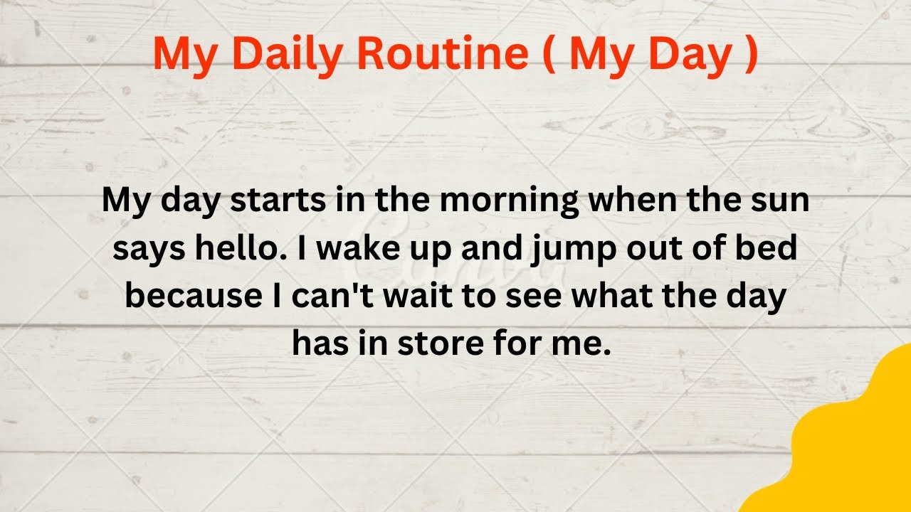 My Daily Routine | My Day | kids competition speech | english listening ...