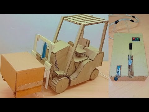 How to make forklift from cardboard | DIY - YouTube