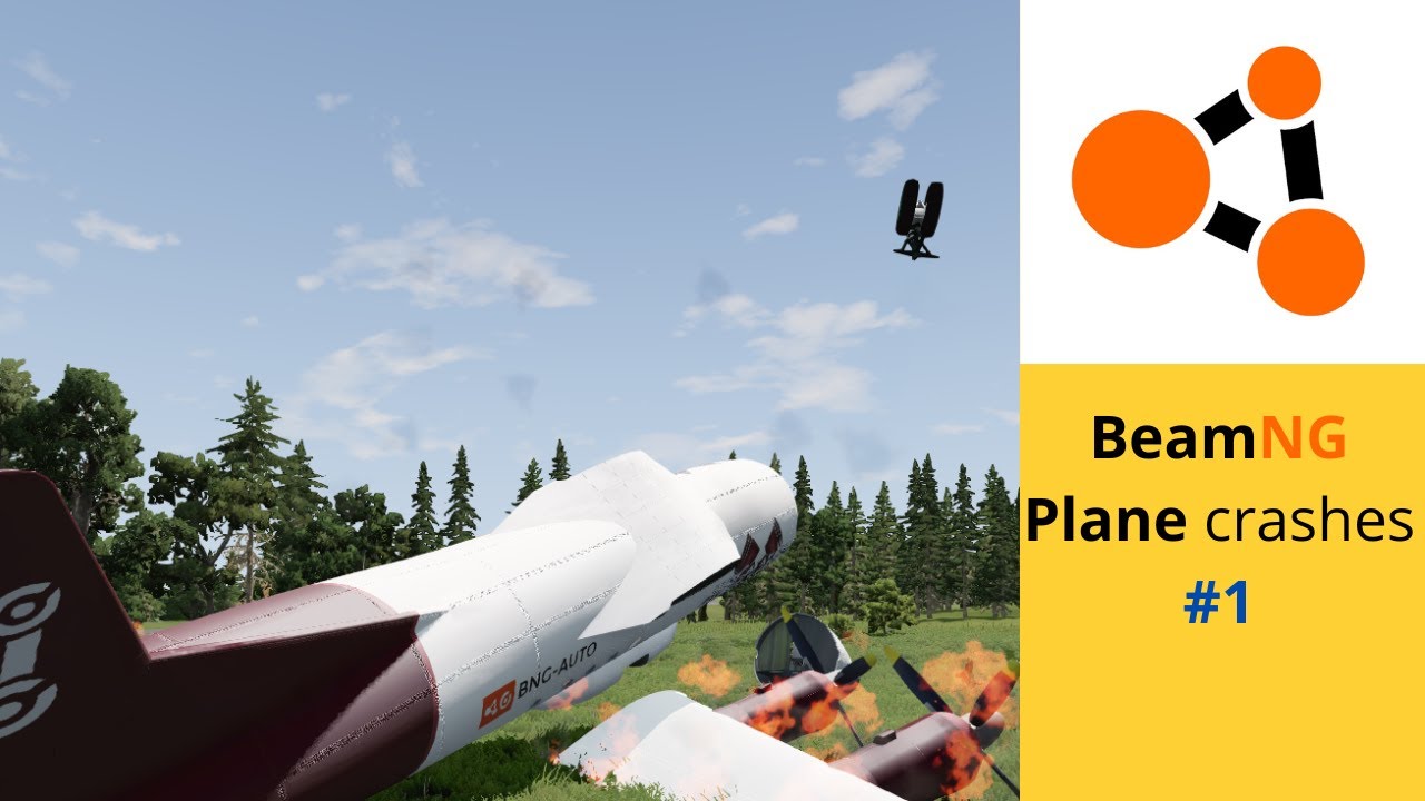 BeamNG Plane crashes #1 - YouTube