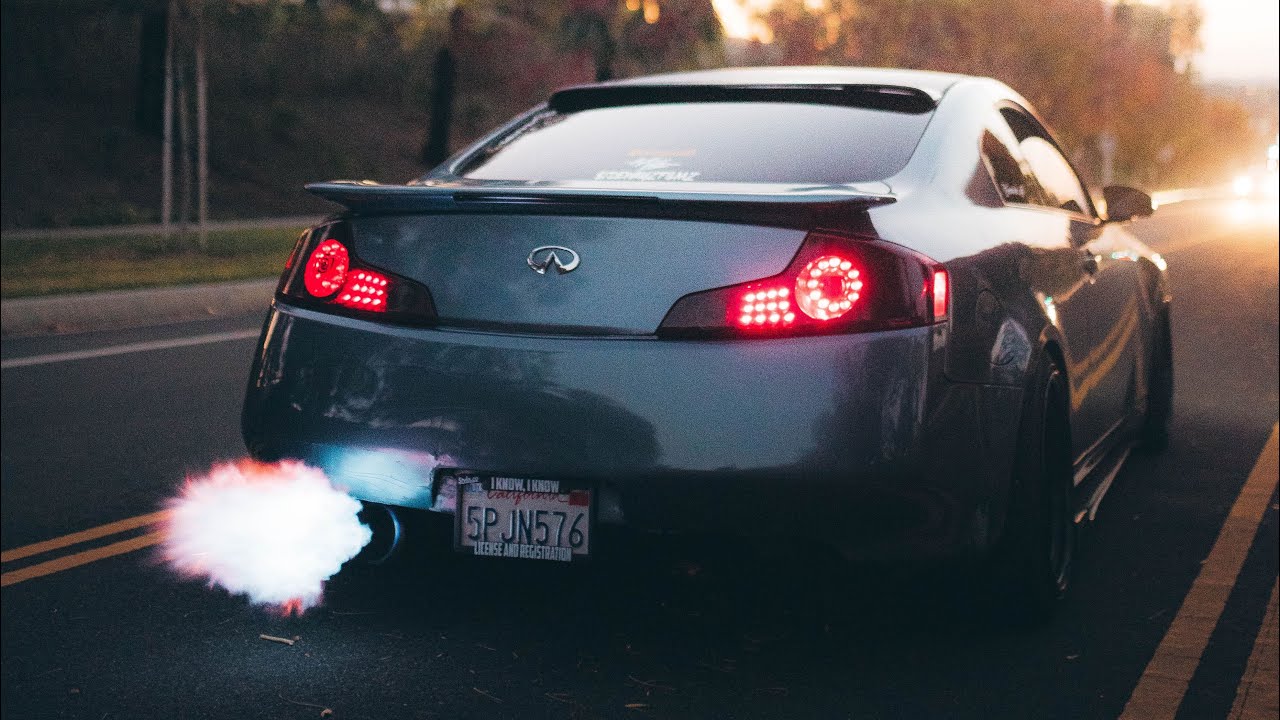 GETTING PULLED OVER TUNING MY INFINITI G35 (MASSIVE FLAMES🔥) - YouTube